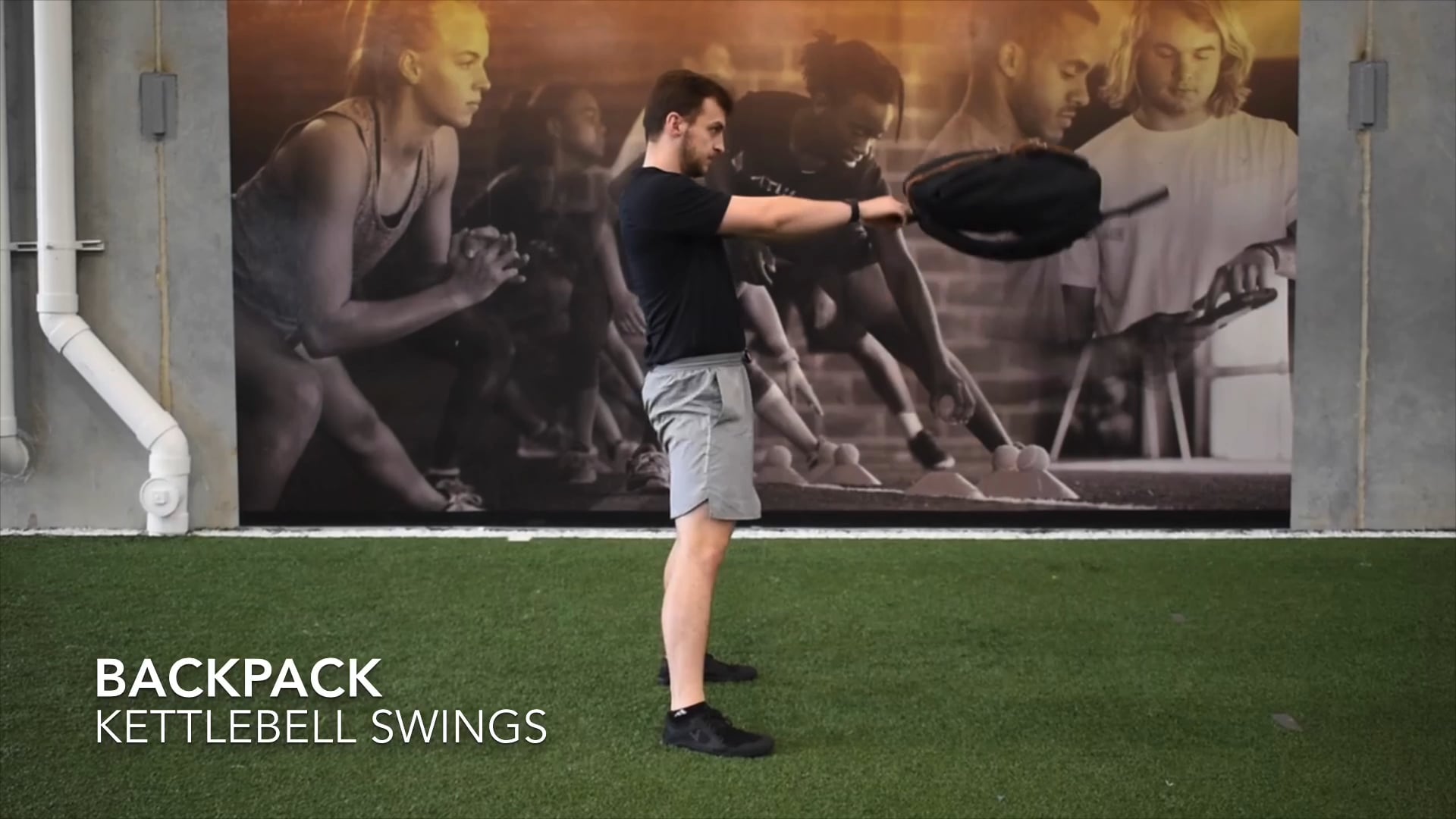 Day 1 A2. Kettlebell (Backpack) Swings on Vimeo
