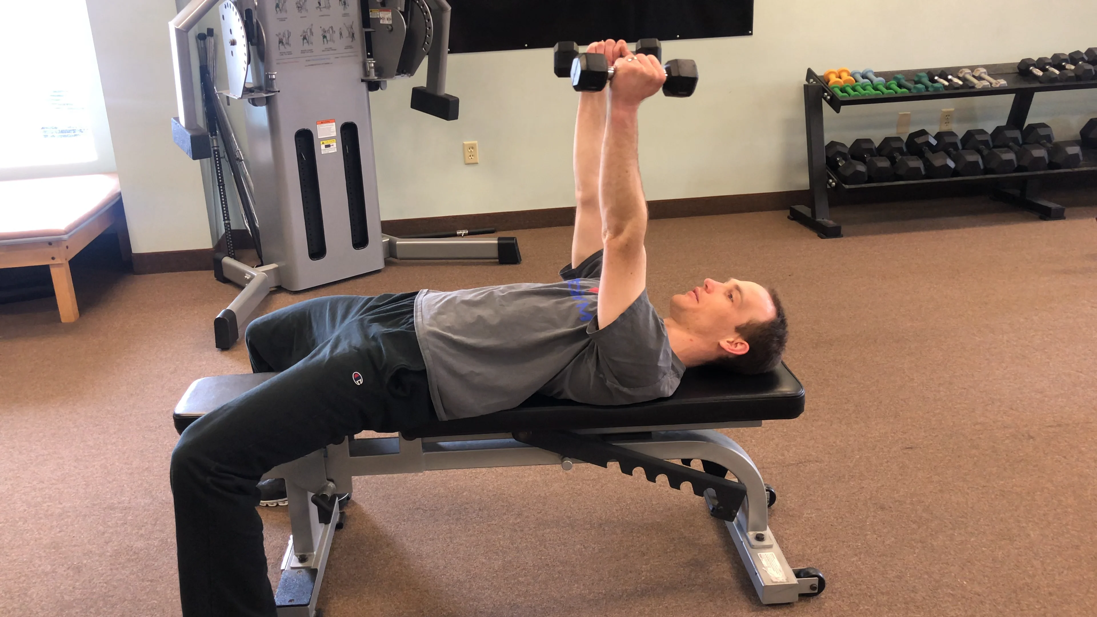 Supine Dumbbell Triceps Extension