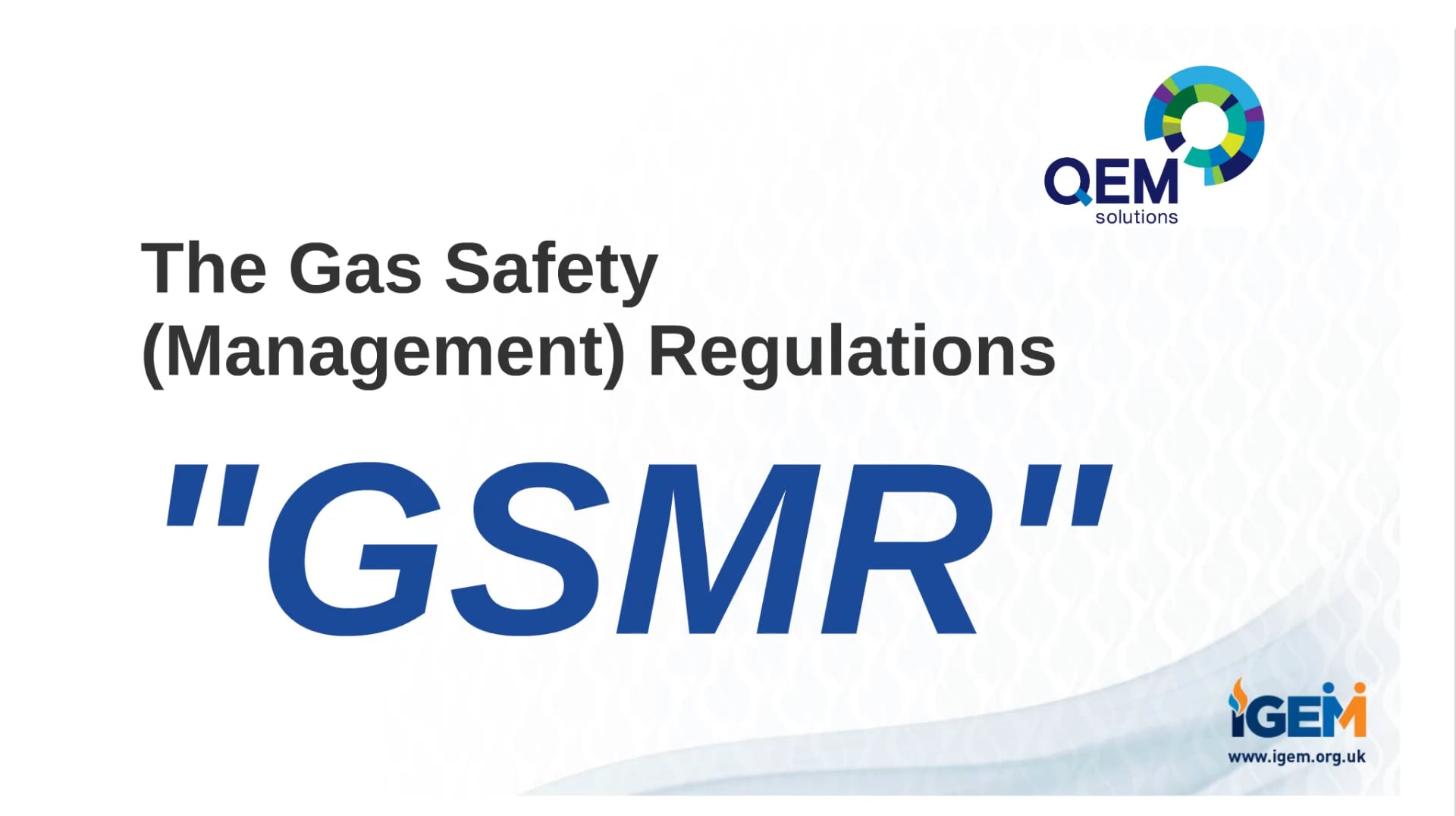 Gas Safety (Management) Regulations on Vimeo