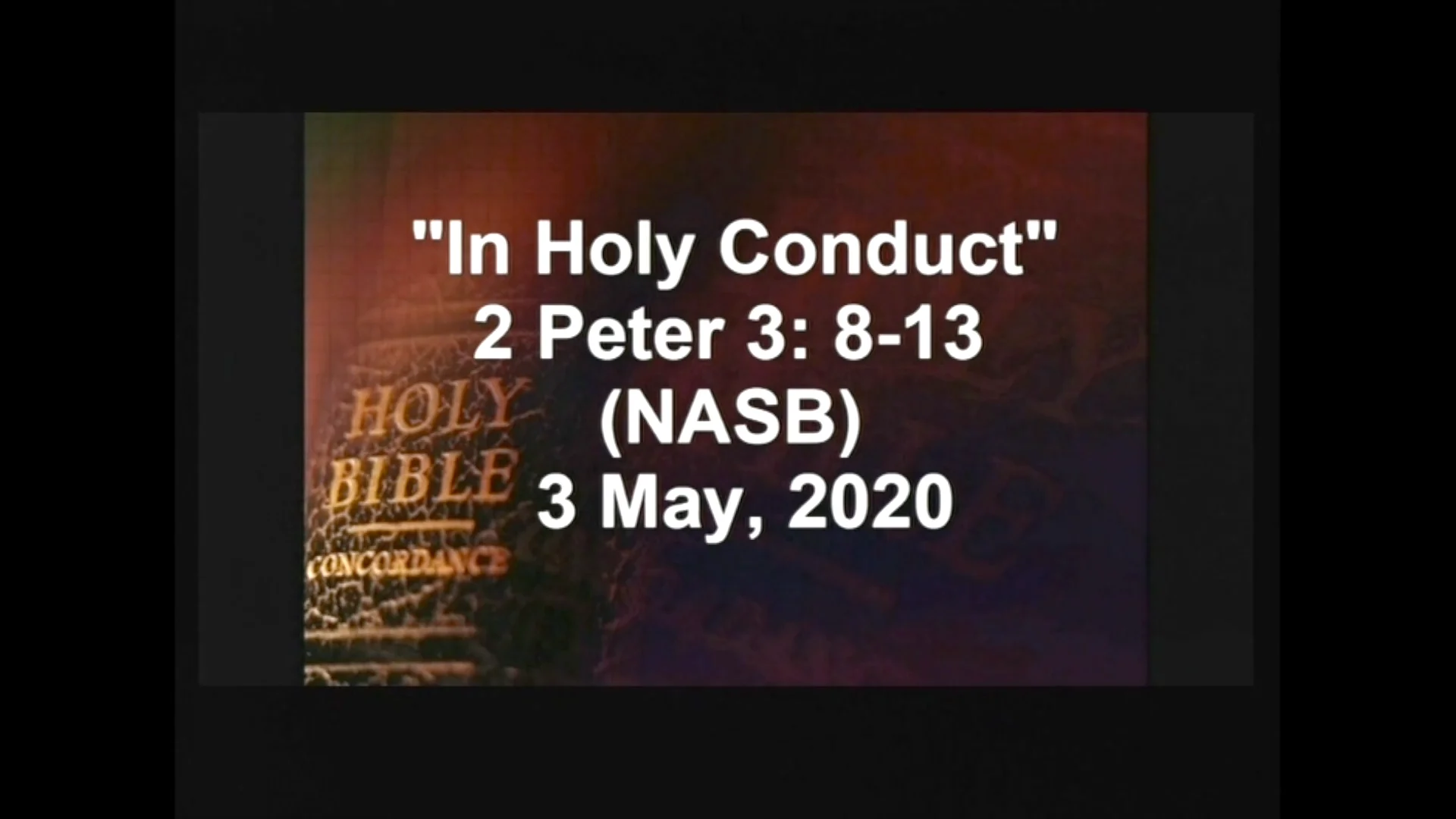 In Holy Conduct Pastor Wes Phillips on Vimeo