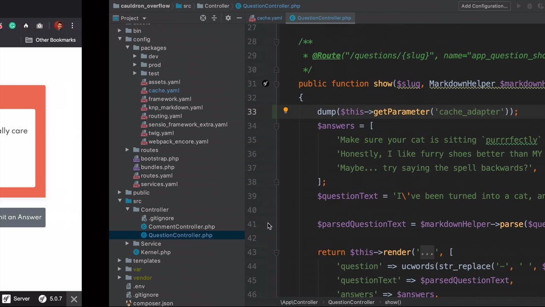 Parameters > Symfony 5 Fundamentals: Services, Config & Environments ... Parameters > Symfony 5 Fundamentals: Services, Config & Environments ...