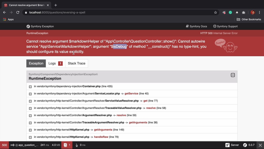 Binding Global Arguments > Symfony 5 Fundamentals: Services, Config ... Binding Global Arguments > Symfony 5 Fundamentals: Services, Config ...