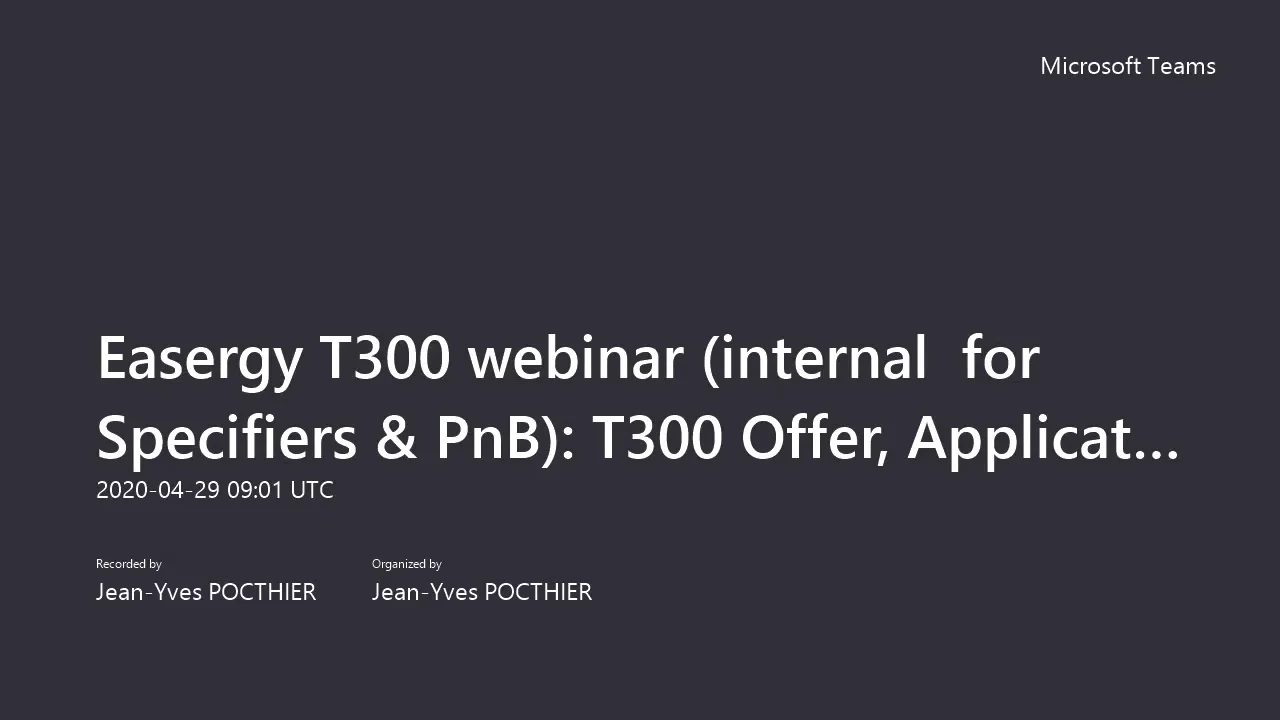 Solved: [eLearning Webinar] PowerLogic T300 Feeder Remote Terminal Unit, 3rd edition - Schneider ...