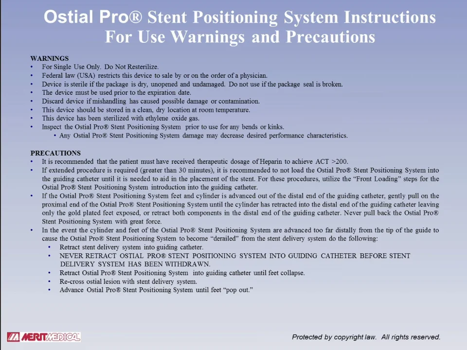 Ostial Pro® Stent Positioning System SVG Case Study on Vimeo