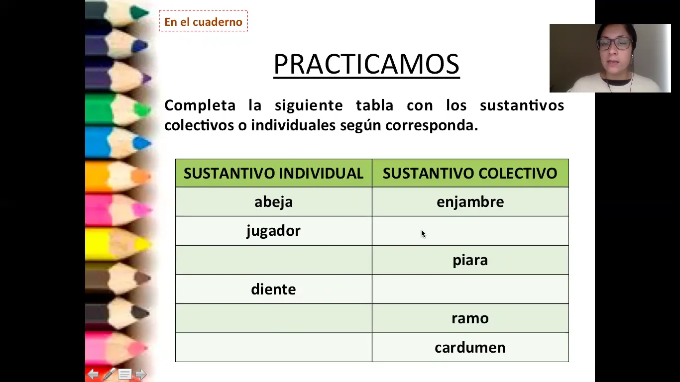 Tabla De Sustantivos Colectivos