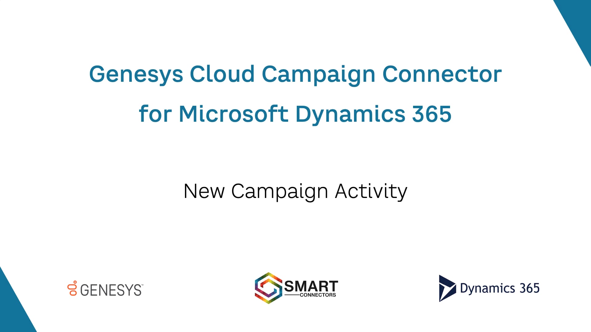 Genesys Cloud Campaign Connector for Microsoft Dynamics 365 - New ...