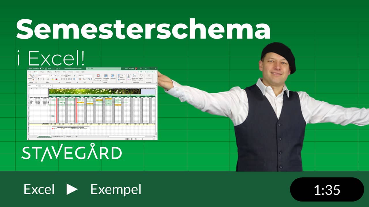 Semesterschema i Excel on Vimeo