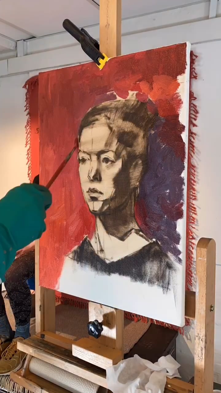 Portrait painting process | Videos & Movies on Vimeo