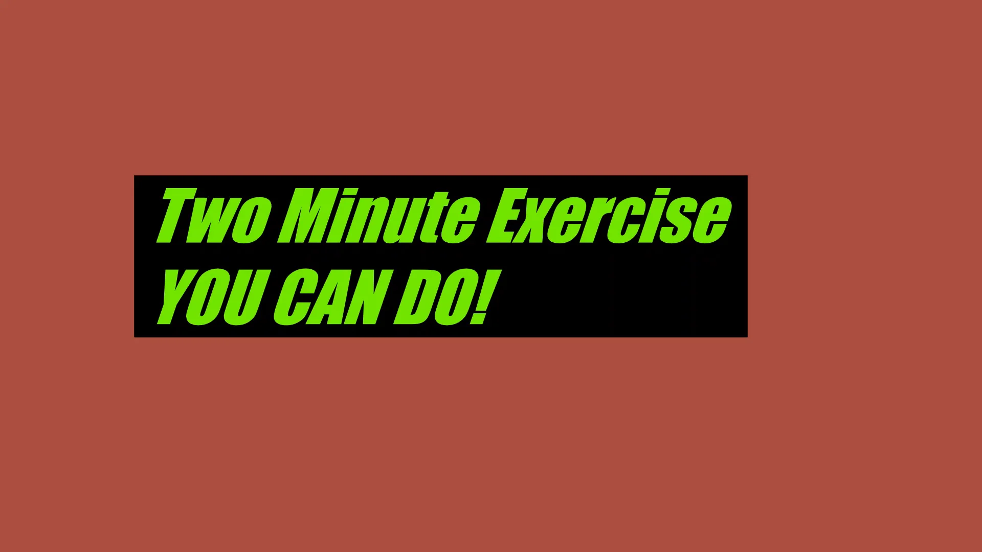 Two Minute Workout with Jason on Vimeo