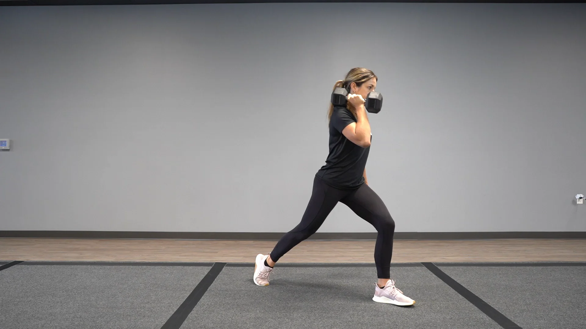DB Single Arm Shoulder Carry Contralateral Split Squat on Vimeo