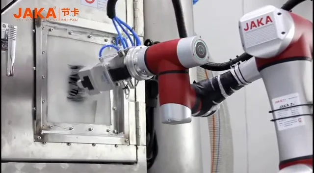 Jaka cobot sand blasting application on Vimeo