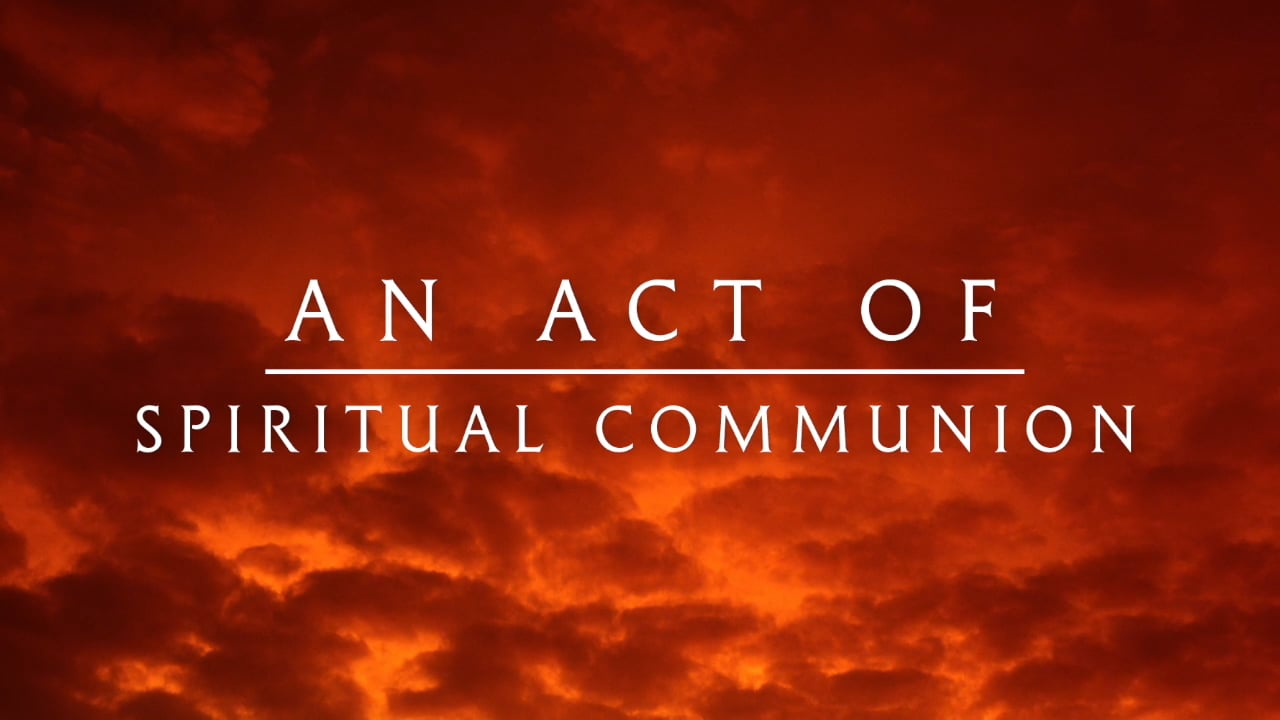 Spiritual Communion Prayer (silent) on Vimeo