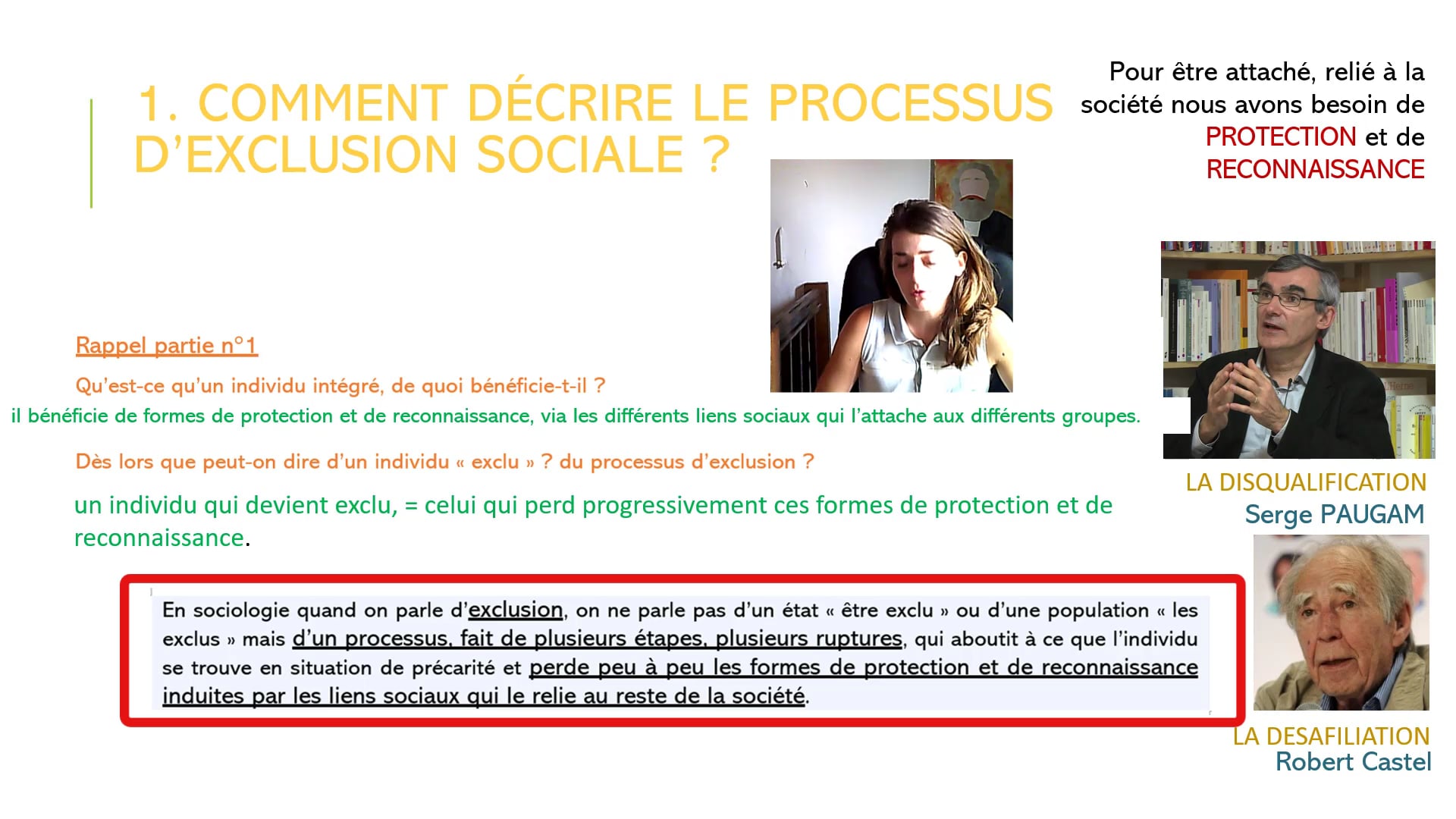 LE LIEN SOCIAL Partie 3 Décrire le processus d'exclusion sociale on Vimeo