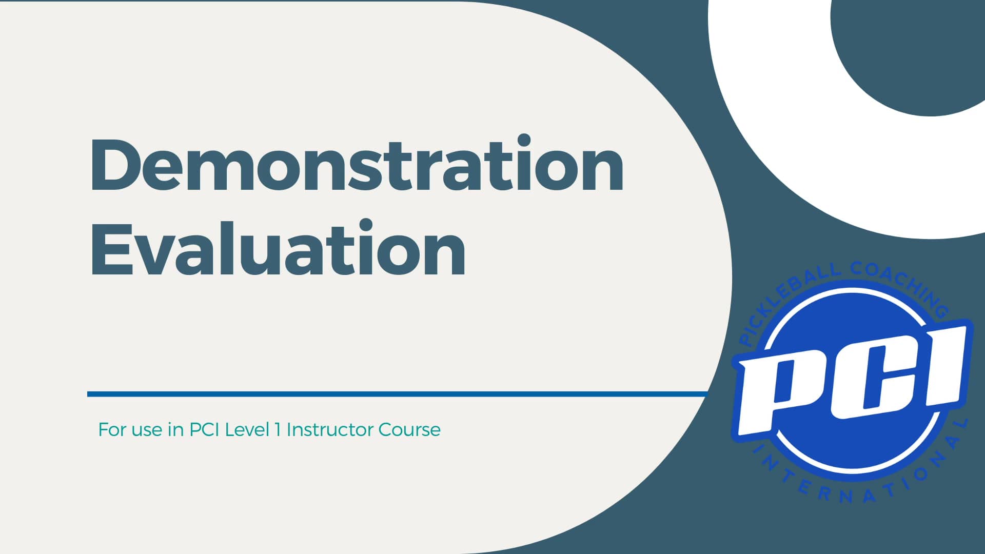 PCI Level 1 Instructor Demonstration Evaluation Sample on Vimeo