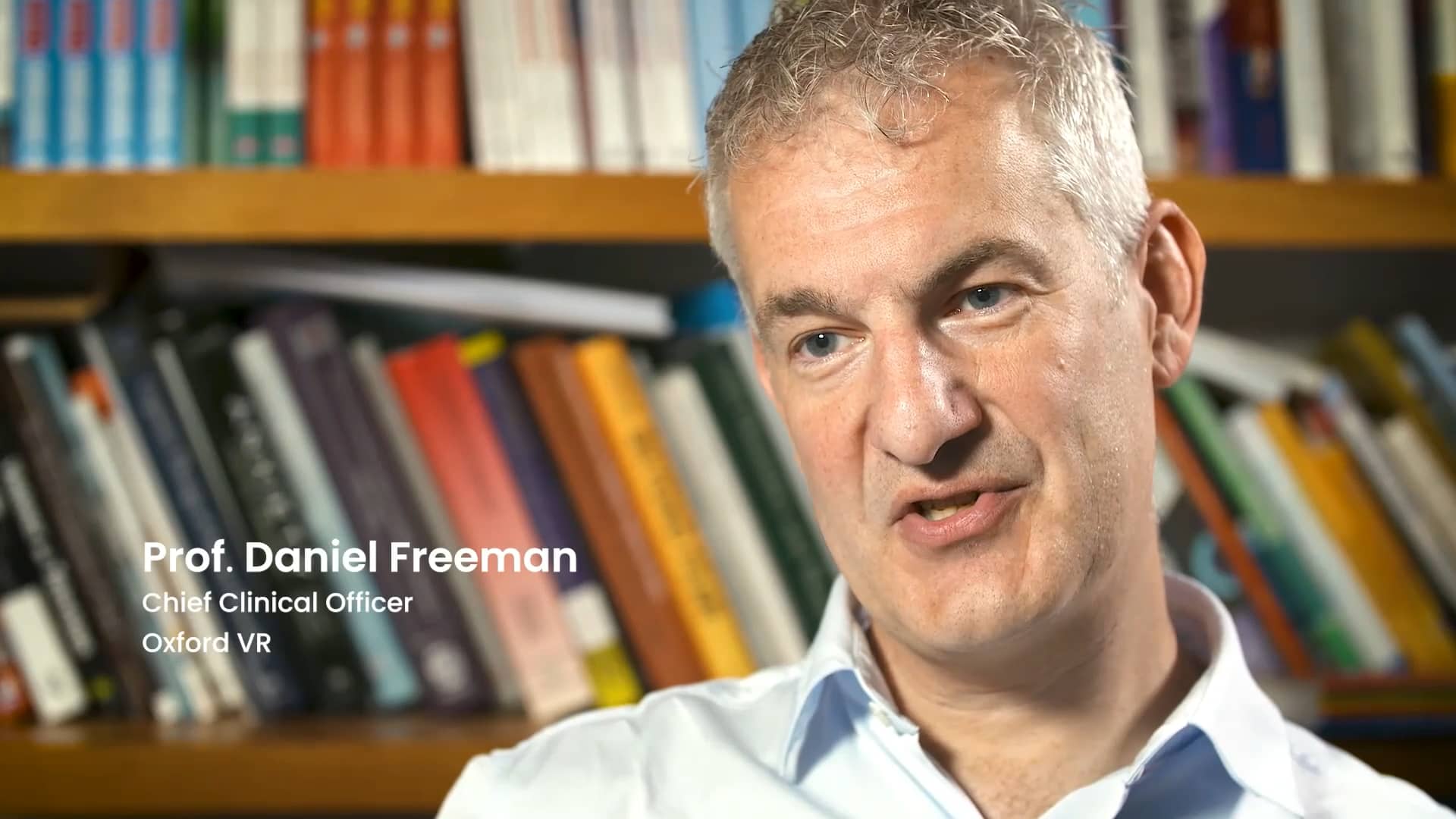 Professor Daniel Freeman commenting on Oxford VR's virtual reality ...