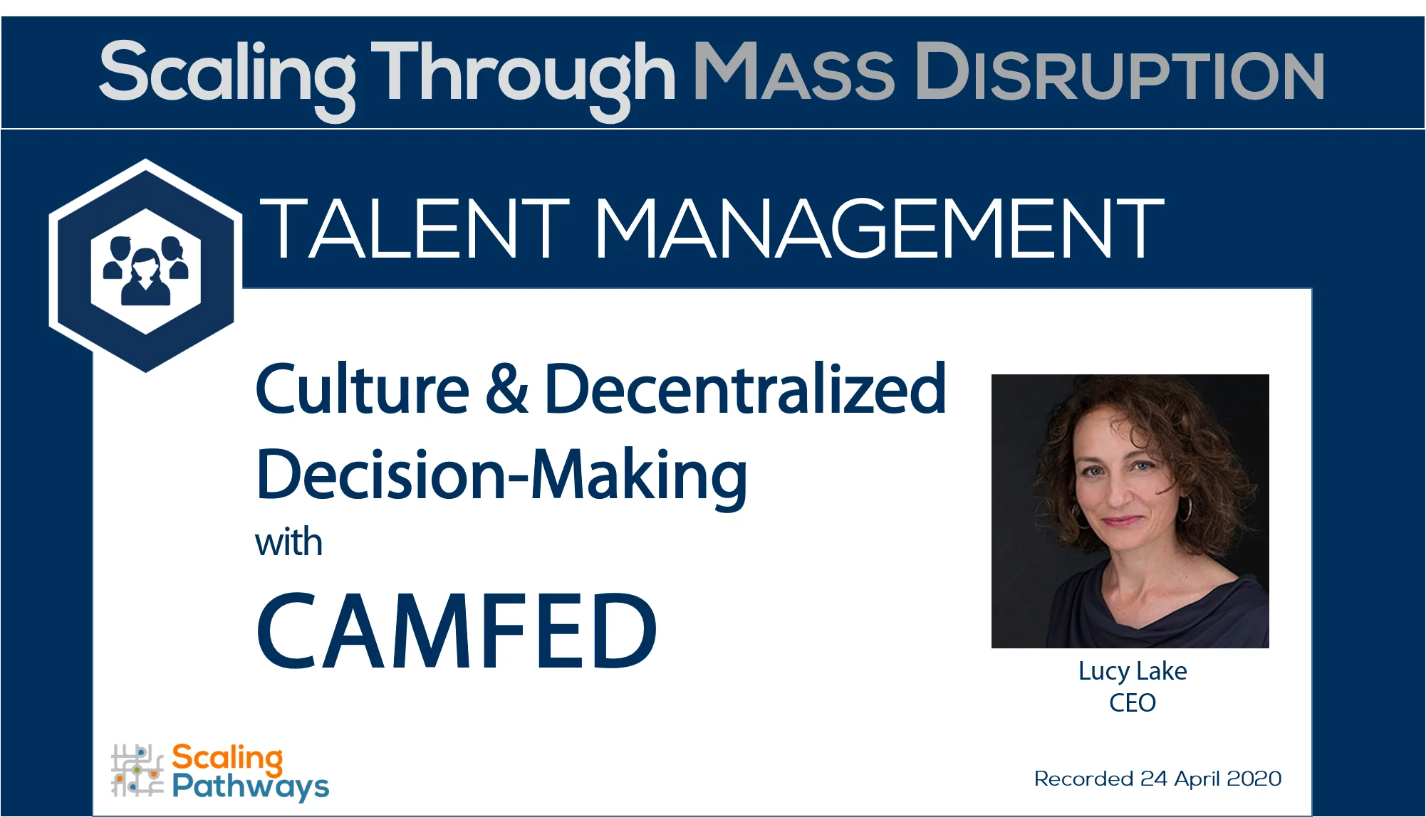 CAMFED CEO Lucy Lake on Talent (Scaling Through Mass Disruption) on Vimeo