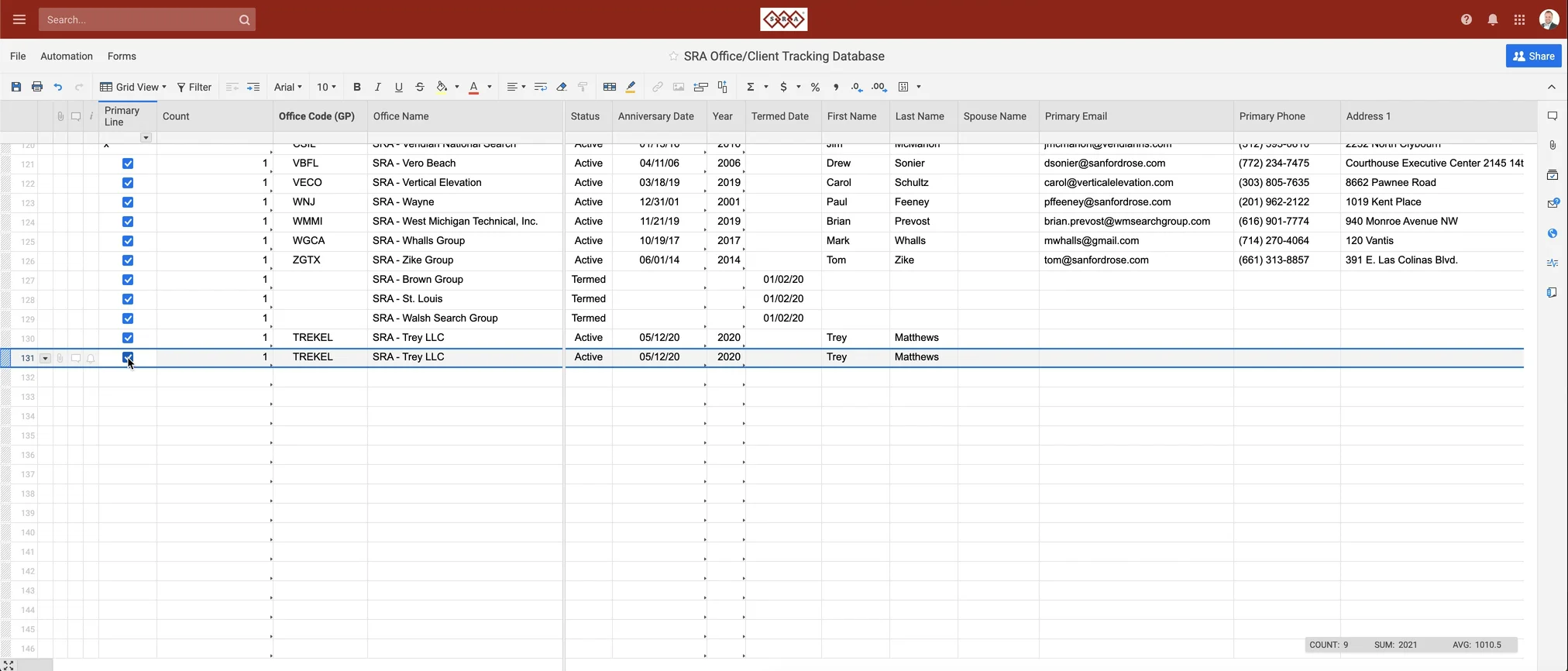 SRA Client List - Adding Multiple Owners