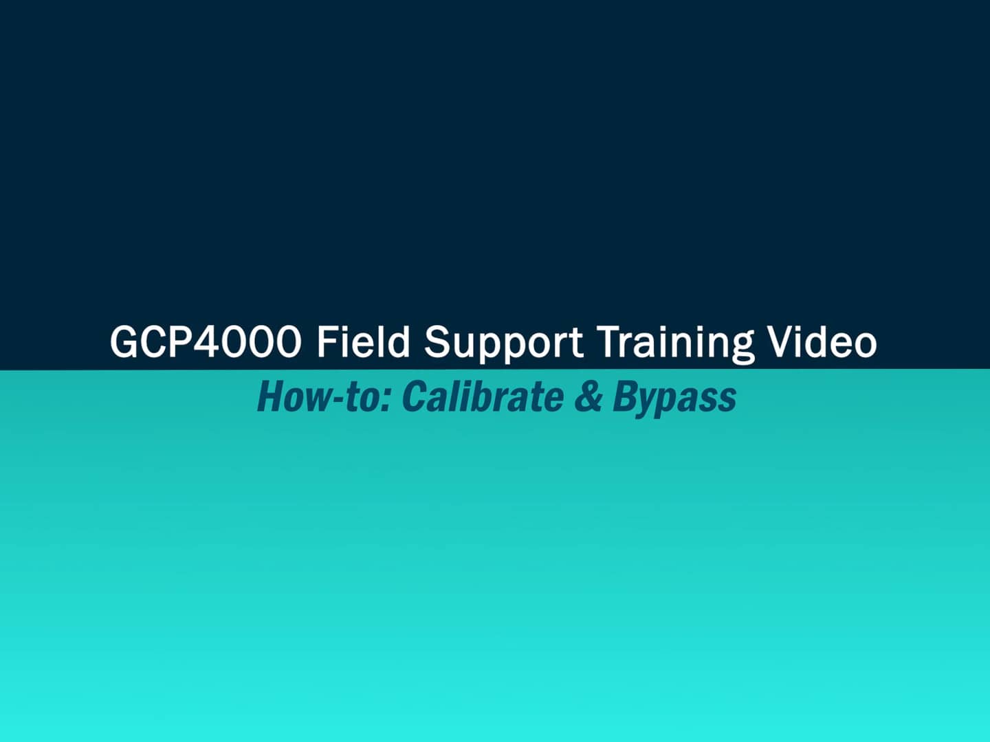 Siemens GCP 4000 - Calibration/Linearization/Bypass on Vimeo