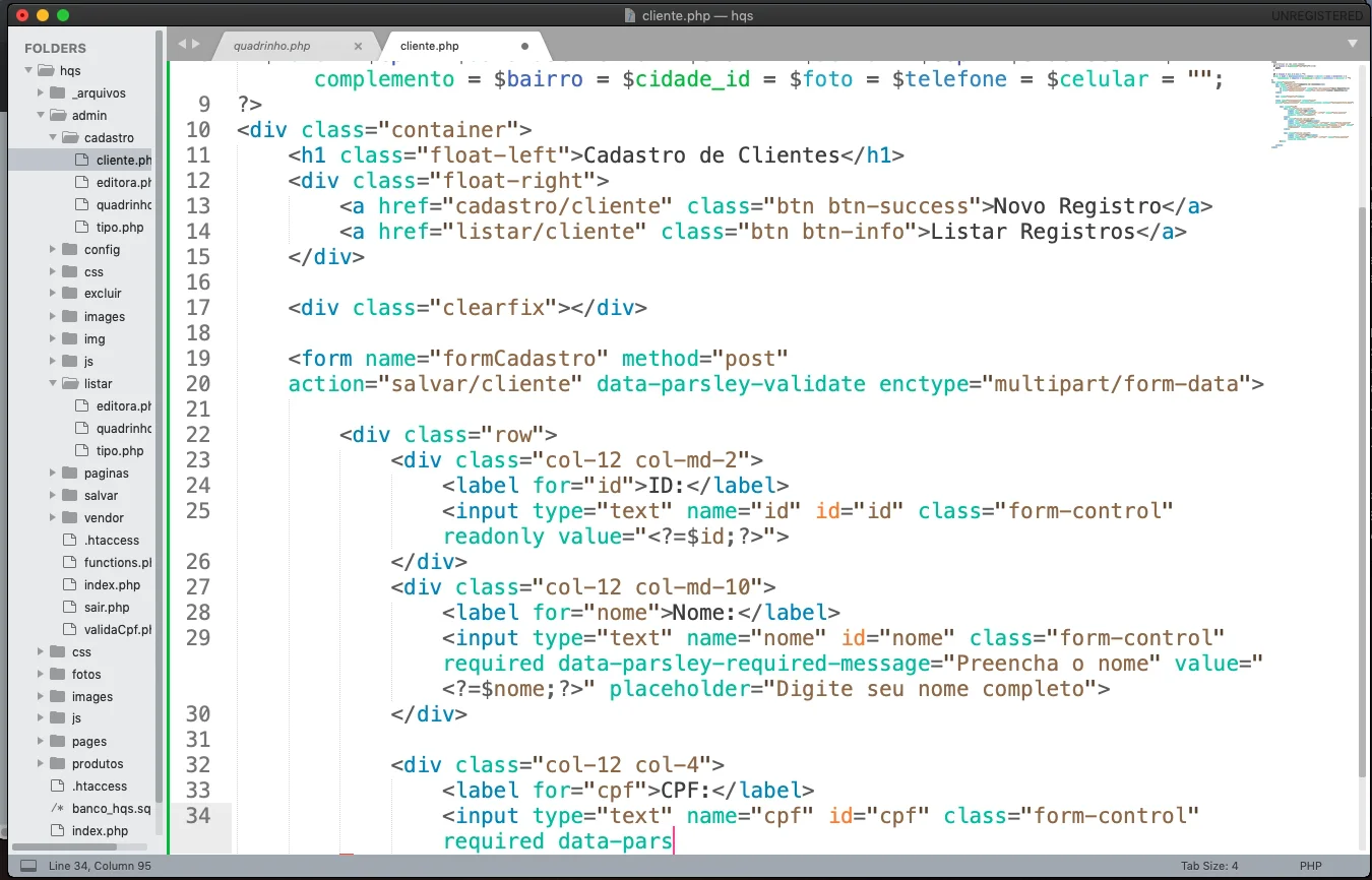 2 BIM - Desenvolvimento para Web - Cadastro de Clientes 02 on Vimeo