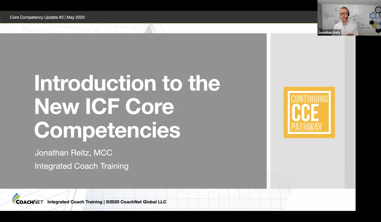 Introducing the ICF's New Core Competency Model: Session #3 - May 2020 ...