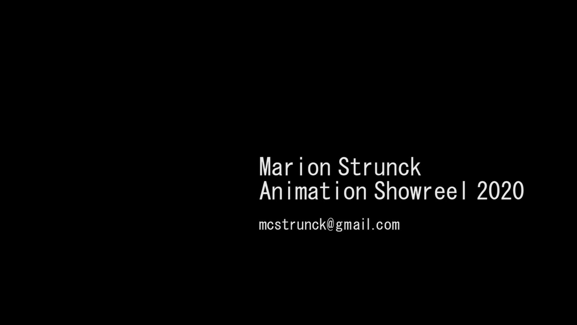 Animation Reel 2020 Marion Strunck on Vimeo