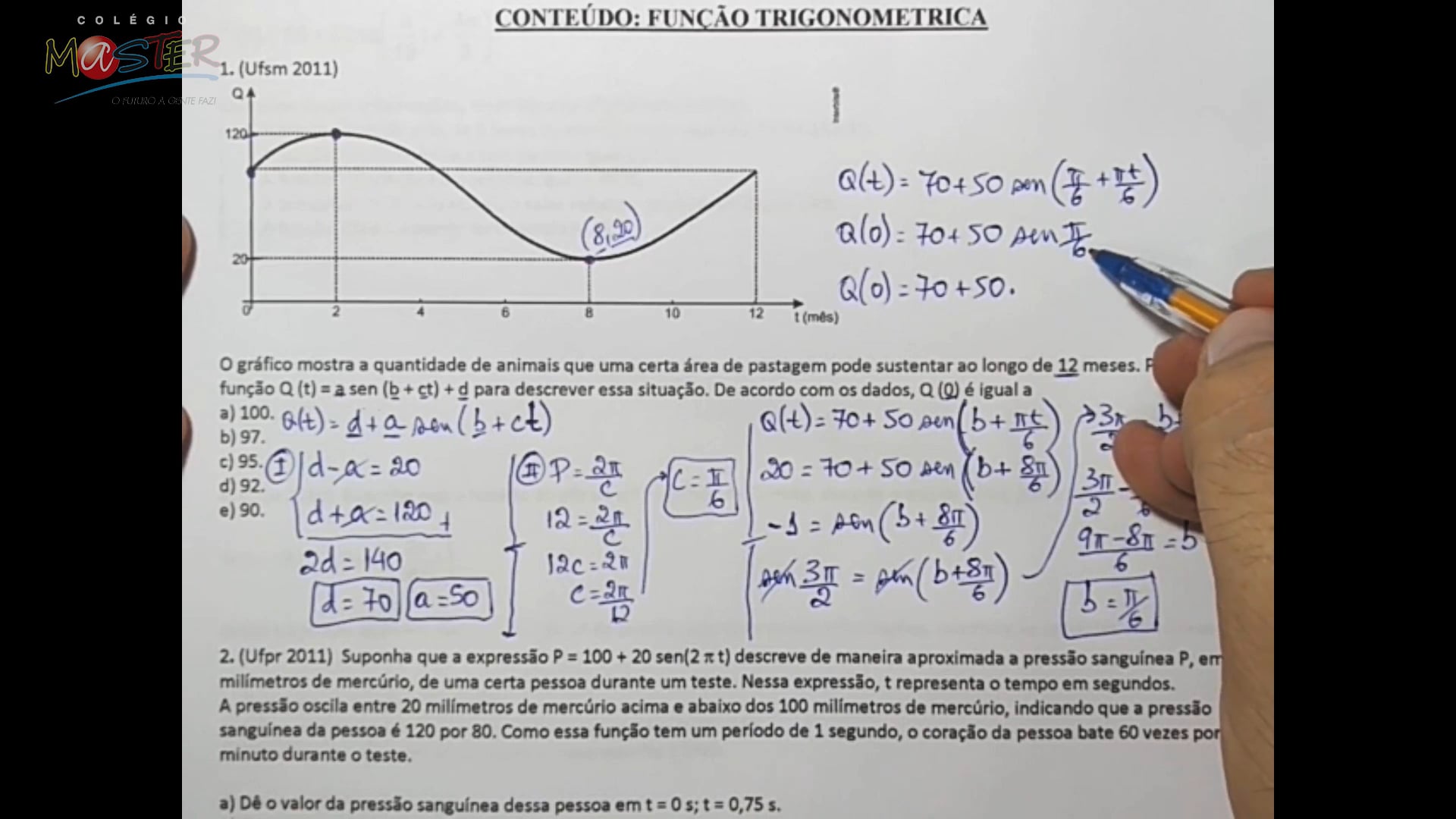 2º ANO MED MASTER MATEMÁTICA AULA FUNÇÃO TRIGONOMÉTRICA (EXERCÍCIOS ...