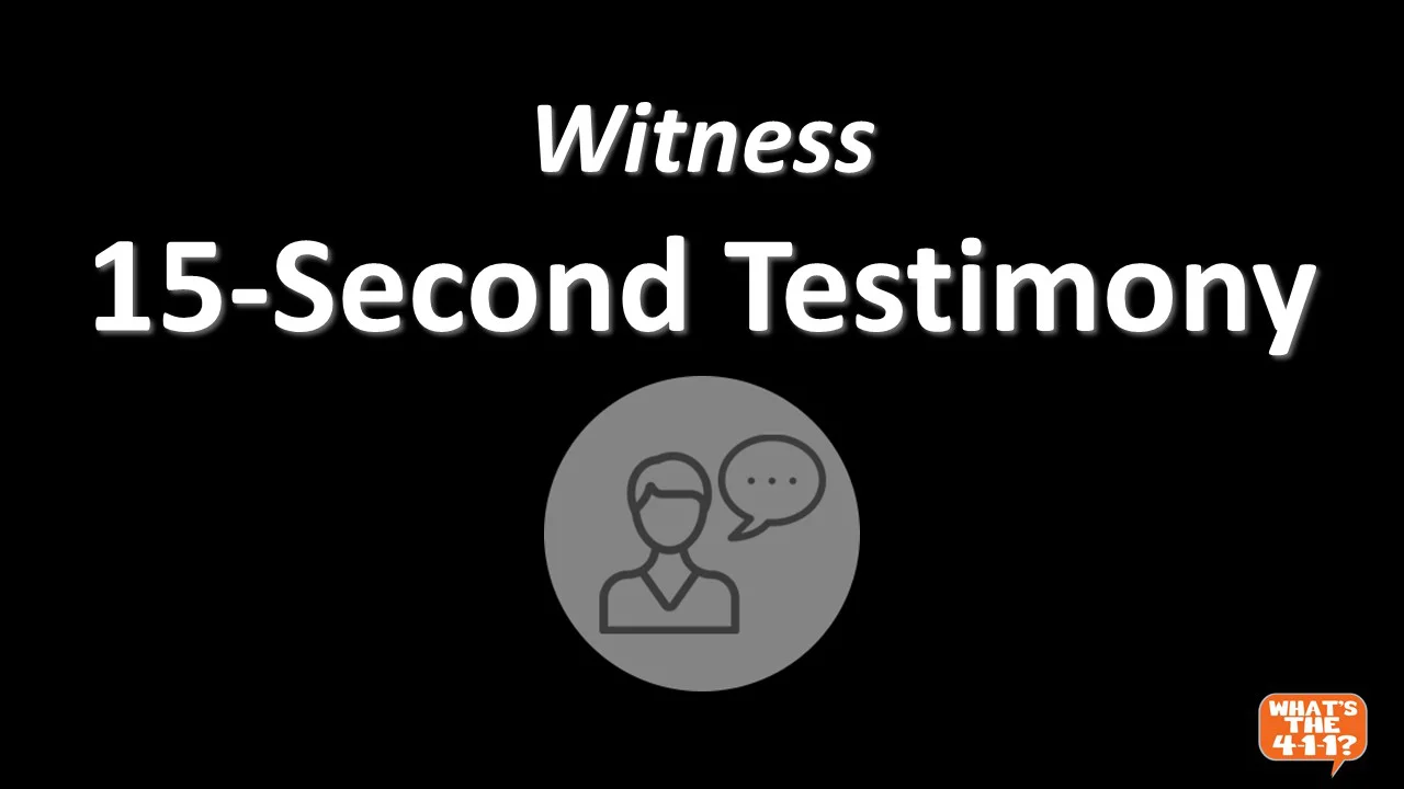 15-Second Testimony on Vimeo