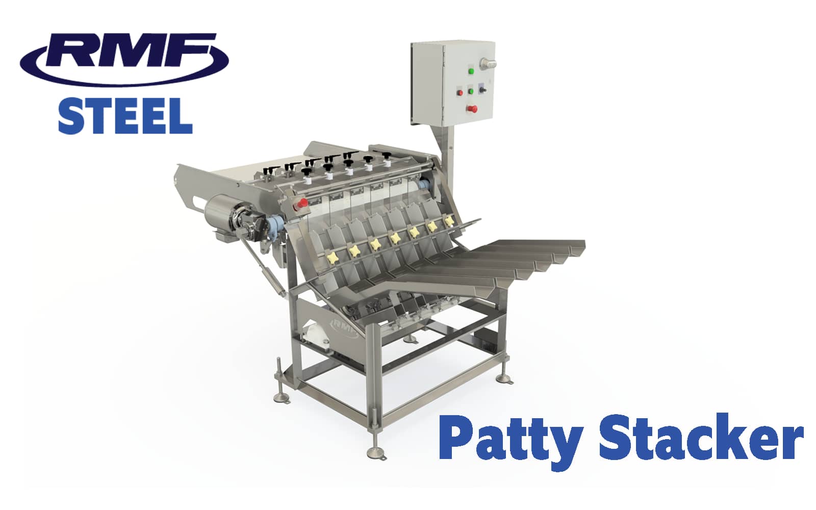 RMF Patty Stacker 2 - Patty Alignment Conveyor on Vimeo