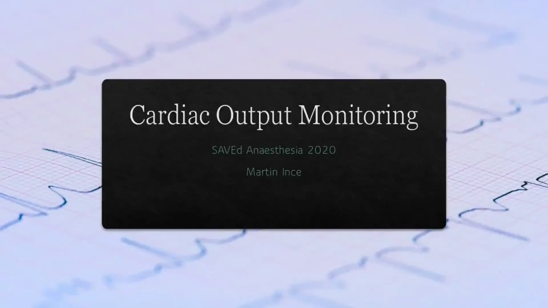 Cardiac Output Monitoring on Vimeo