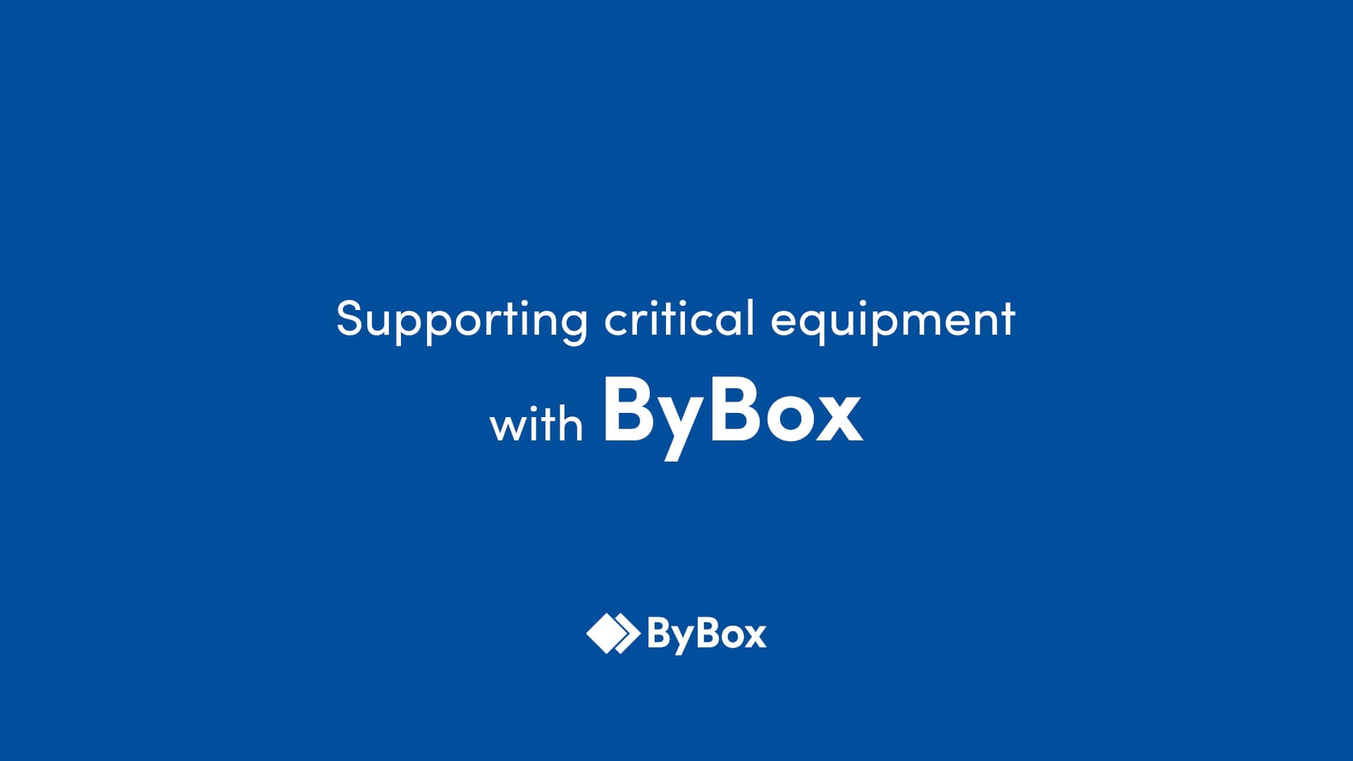 Supporting critical equipment with ByBox on Vimeo