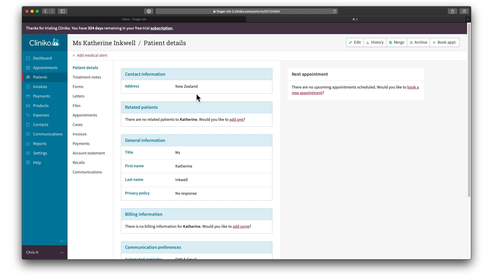 Web form filling on Vimeo