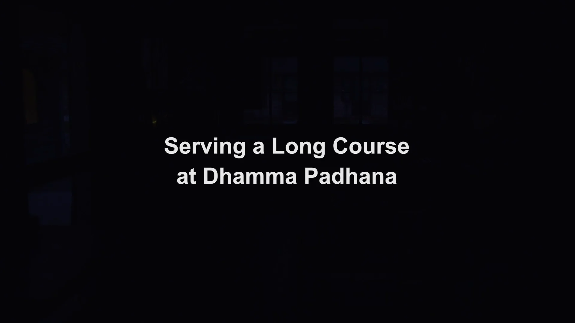 Serving a Long Course at Dhamma Padhana on Vimeo