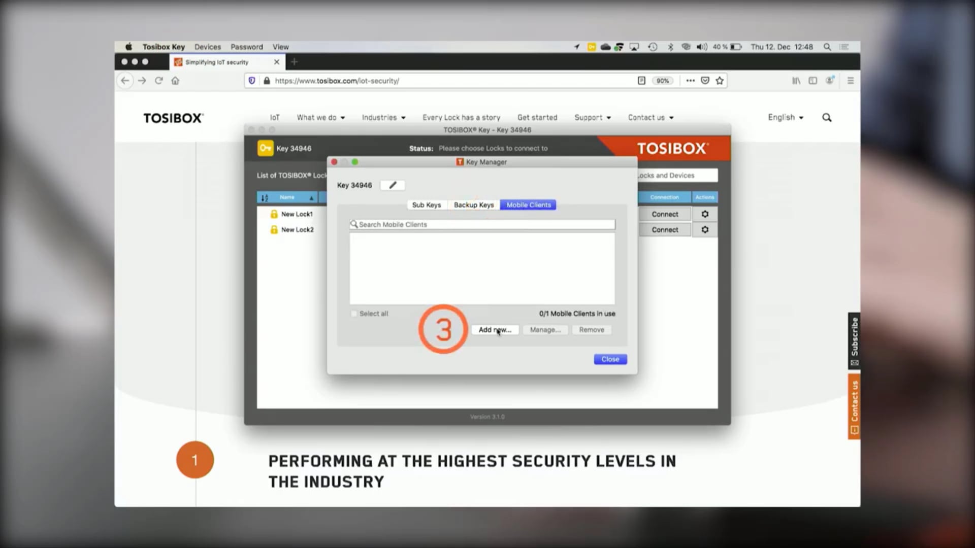 04 TOSIBOX Mobile Key Setup on Vimeo