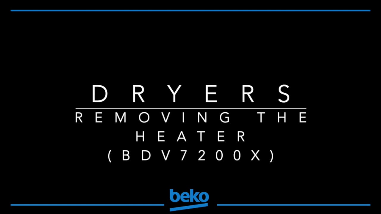 Beko Technical Training Videos - Dryers - Removing The Heater (BDV7200X ...