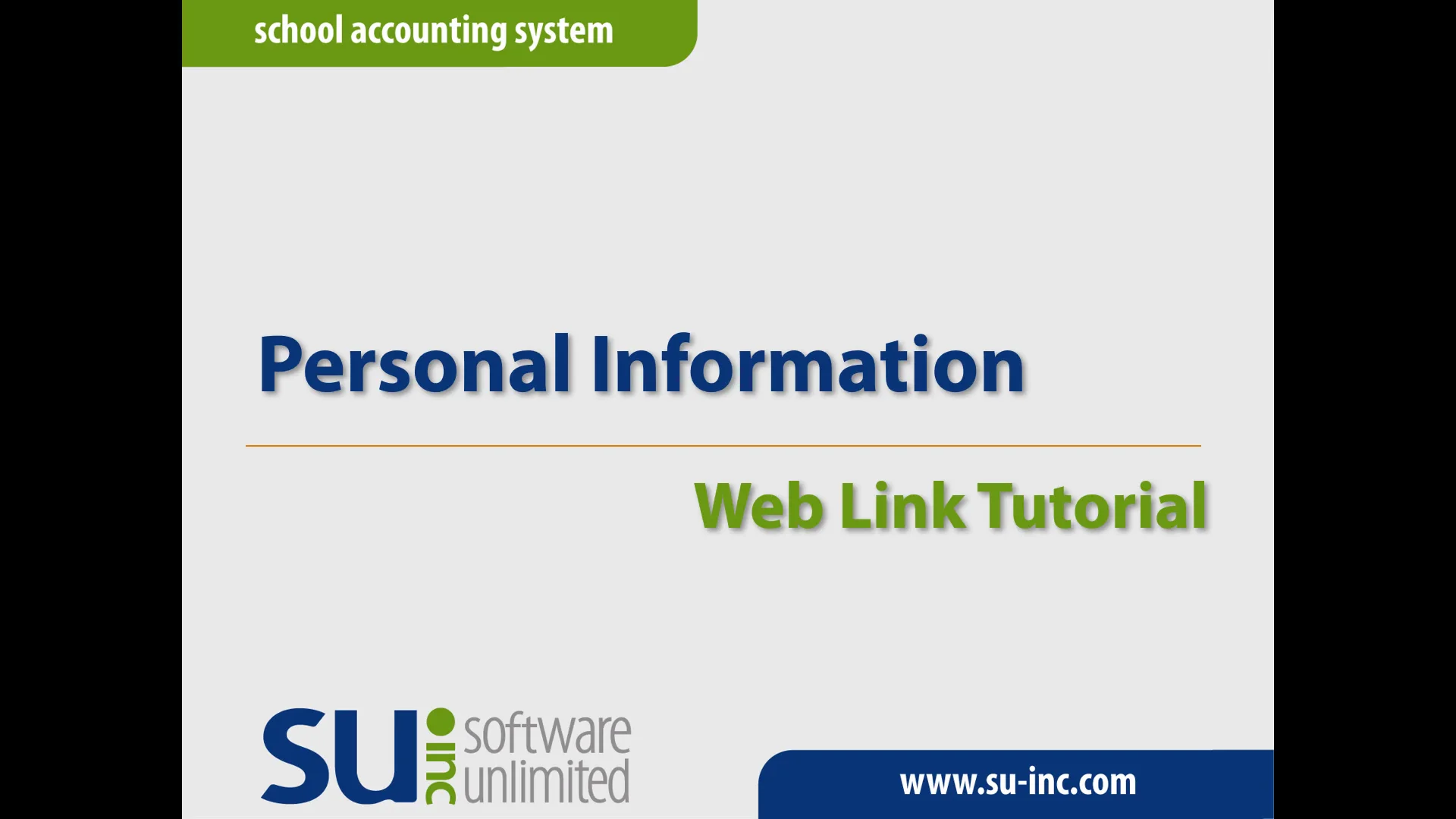 Training Tutorials - WL - Personal Information on Vimeo