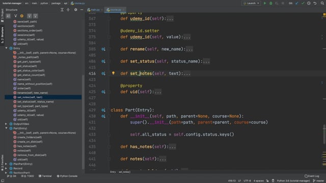 Afficher la structure du code