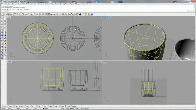 Modeling three drinking glasses