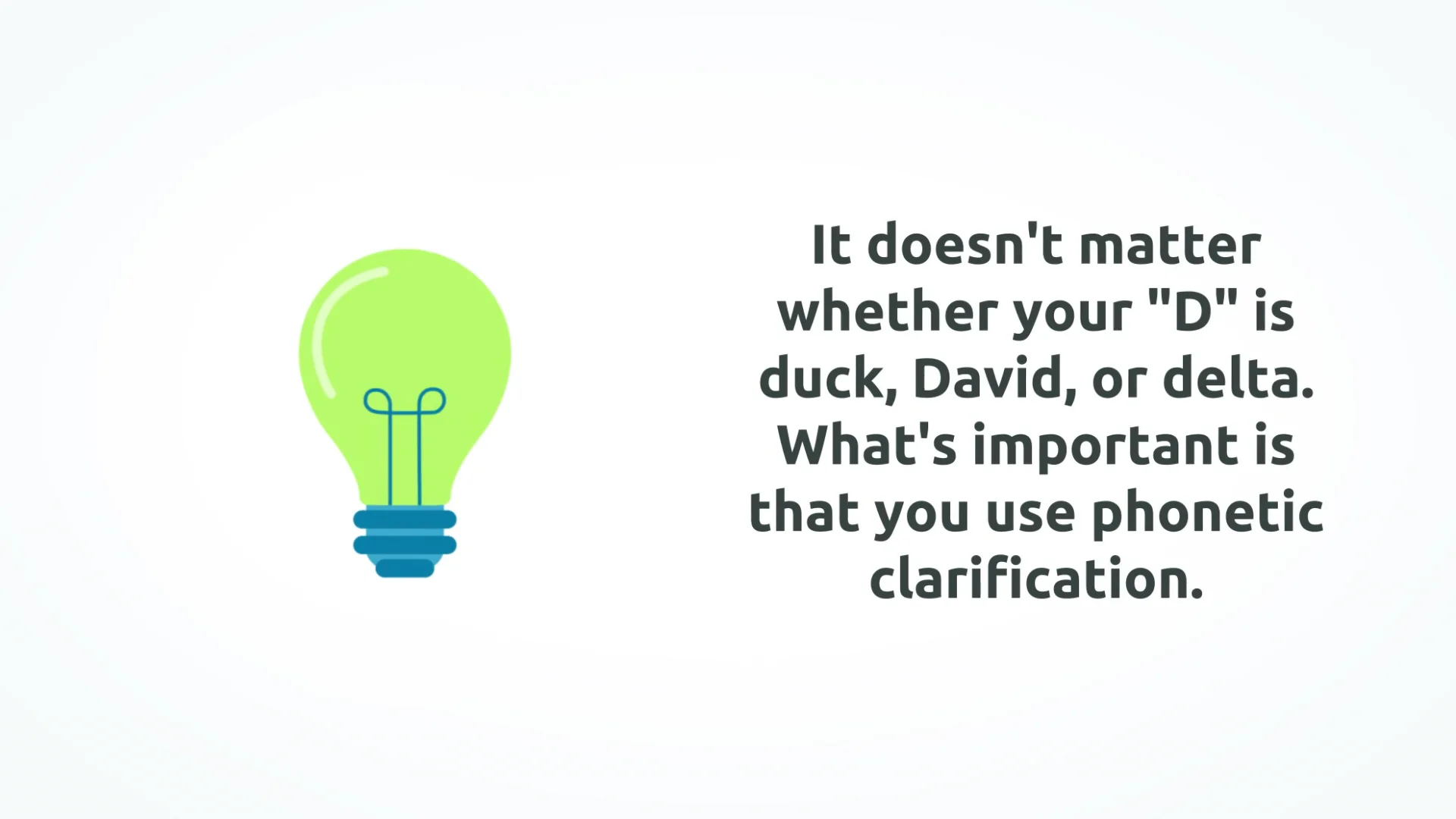 Phonetic and Numeric Clarification