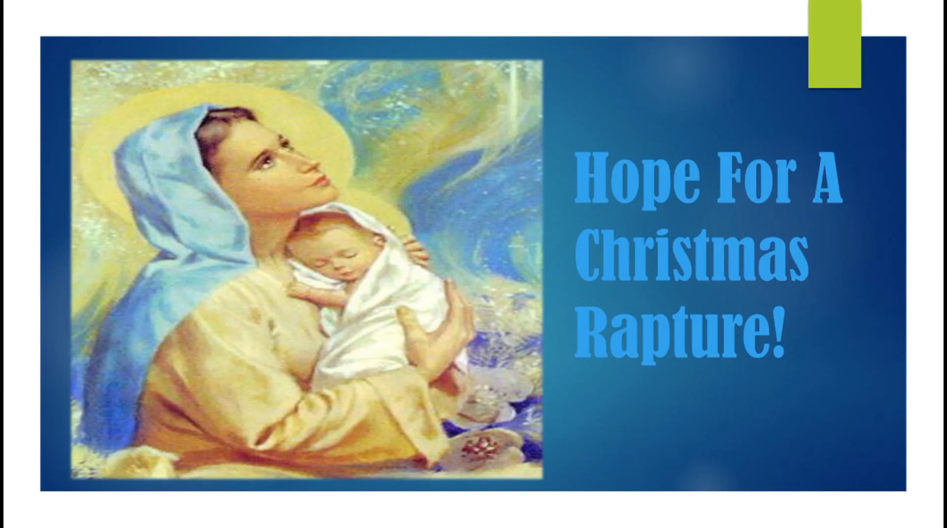 Hope for a Christmas Rapture on Vimeo
