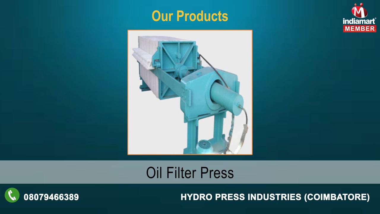 Filter Press Machines and Parts by Hydro Press Industries, Coimbatore ...