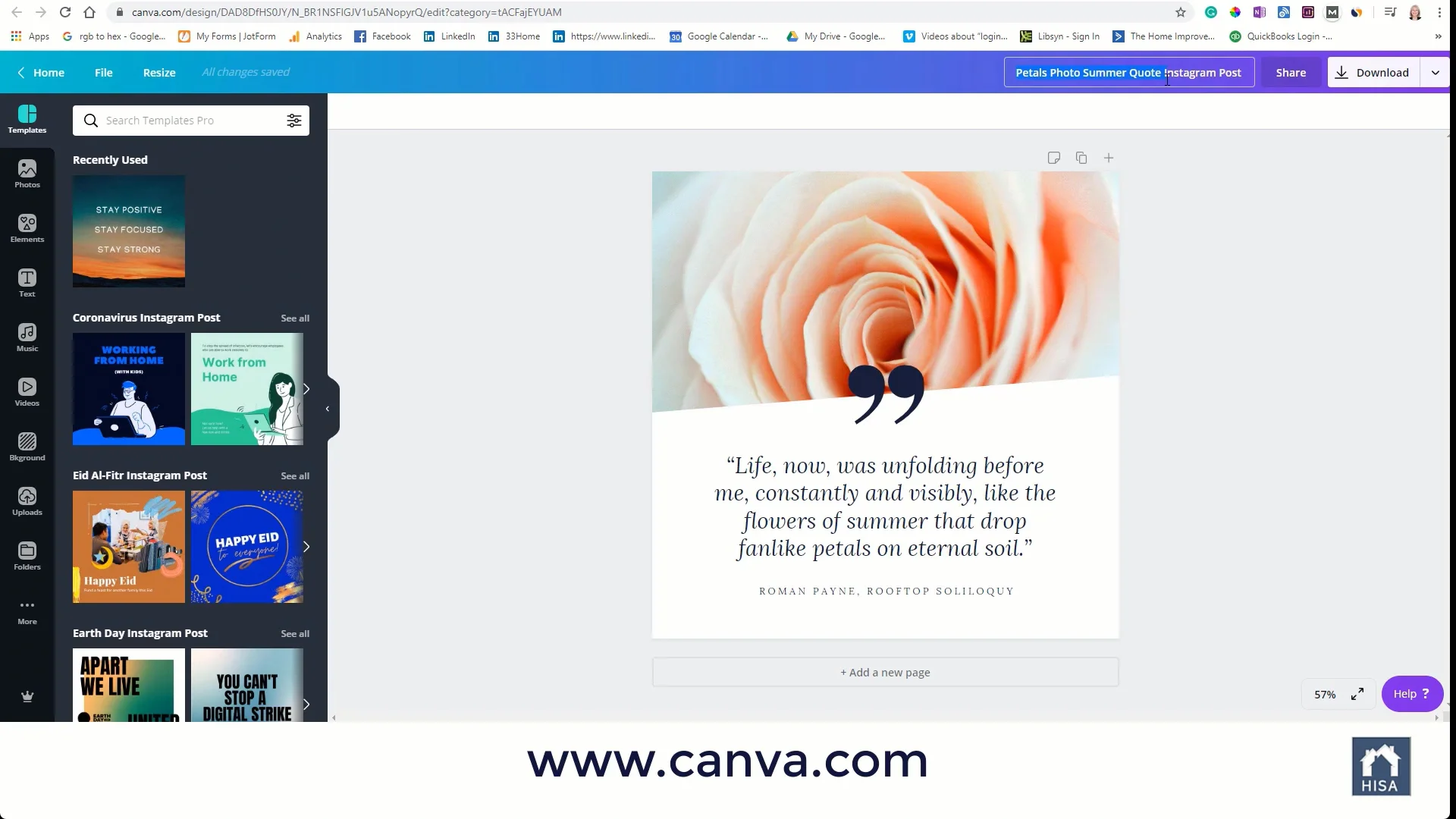 Week 1 Canva with rose demo on Vimeo
