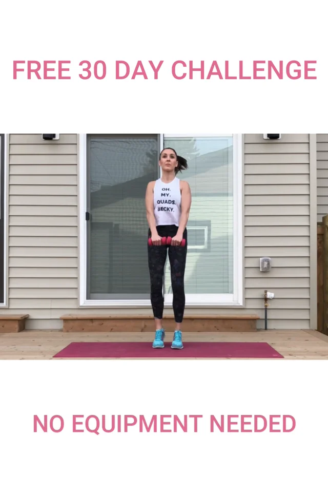 30 Day Love Handle Challenge Calendar