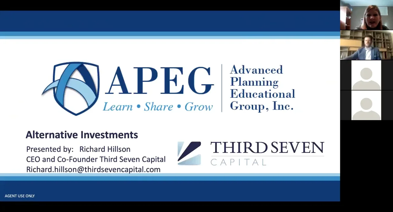 Richard Hillson APEG Webinar - Alternative Investments - Jan 2020 on Vimeo