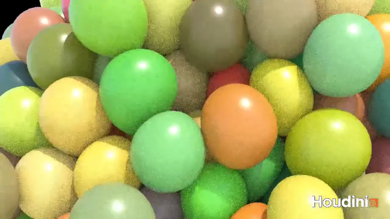 Balloons! | Houdini Vellum Study on Vimeo