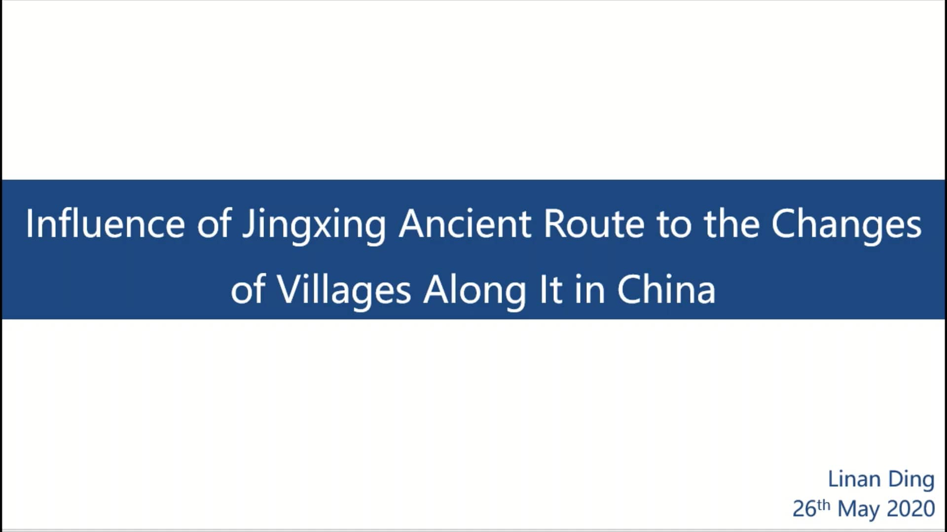 Influence of Jingxing Ancient Route to the Changes of Villages Along It ...