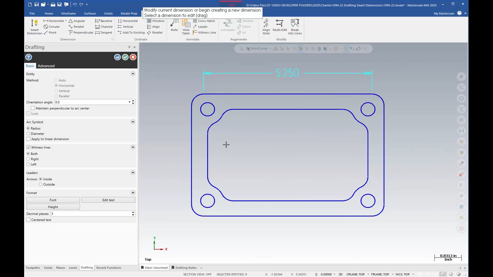 Mastercam 2023 Library - Drafting Smart Dimensions Mastercam 2023 Library - Drafting Smart Dimensions