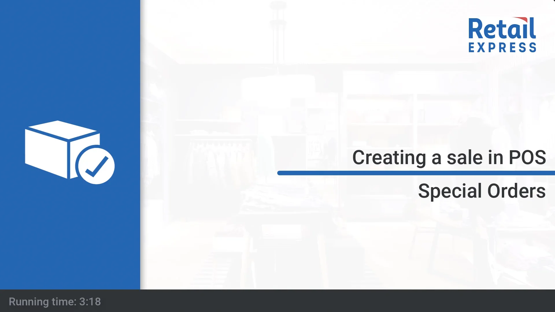 Special Orders - Creating sales at POS