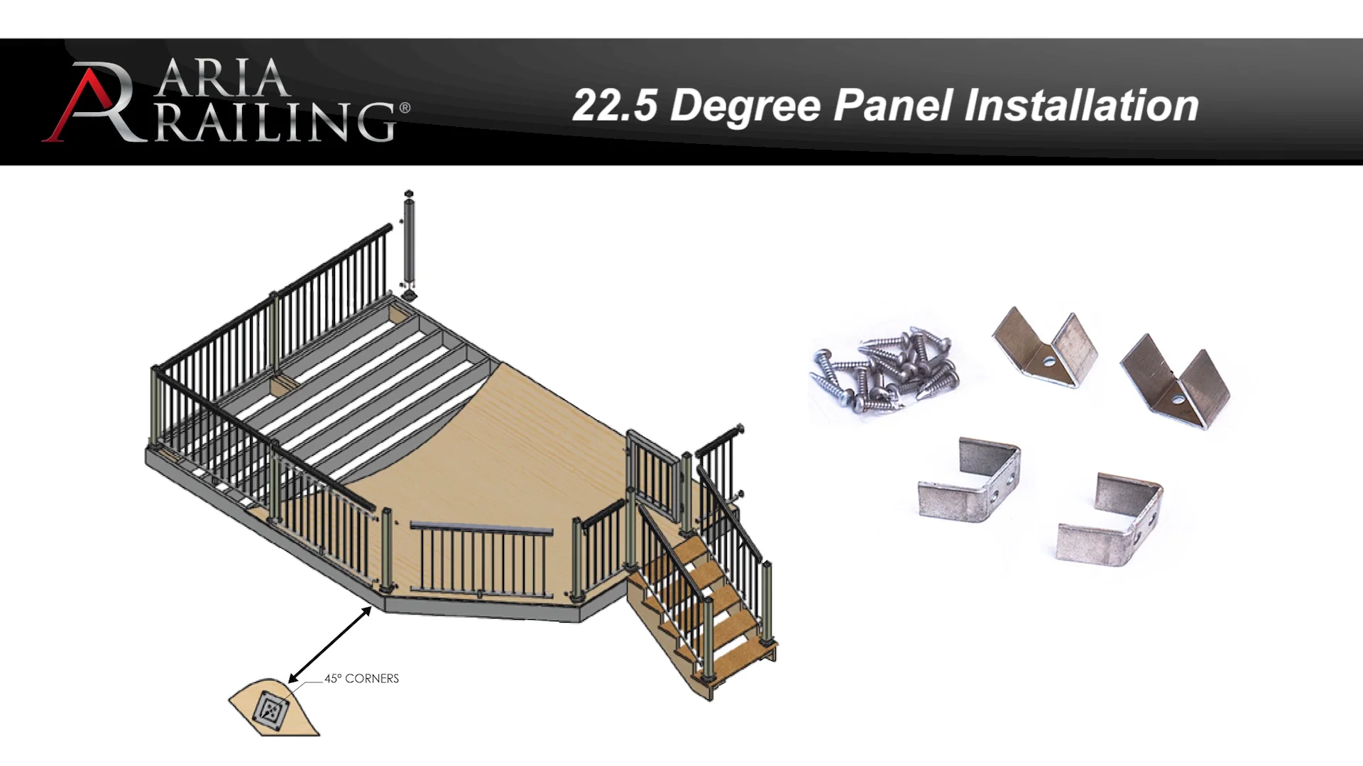 ARIA Railing - 22.5 Degree Panel Install