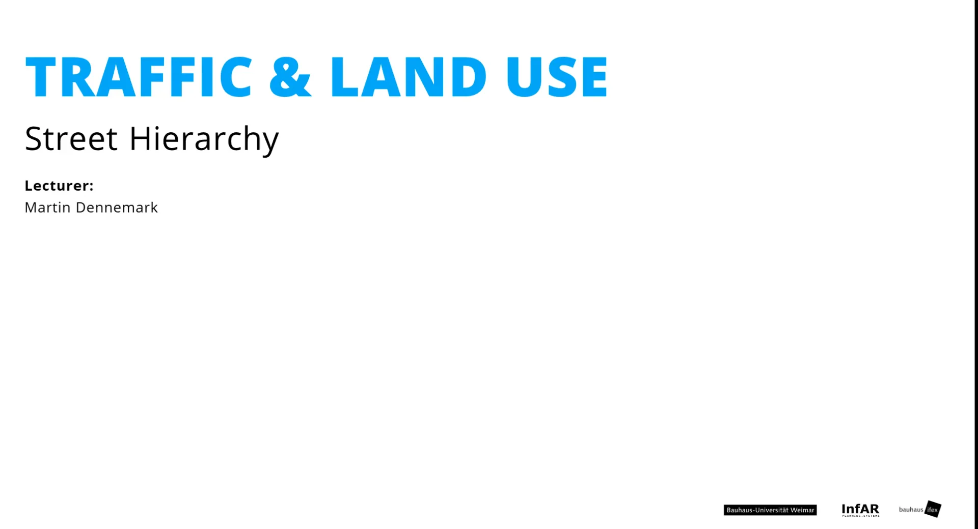 Traffic & Land Use // Tutorial 01 // Street Hierarchy
