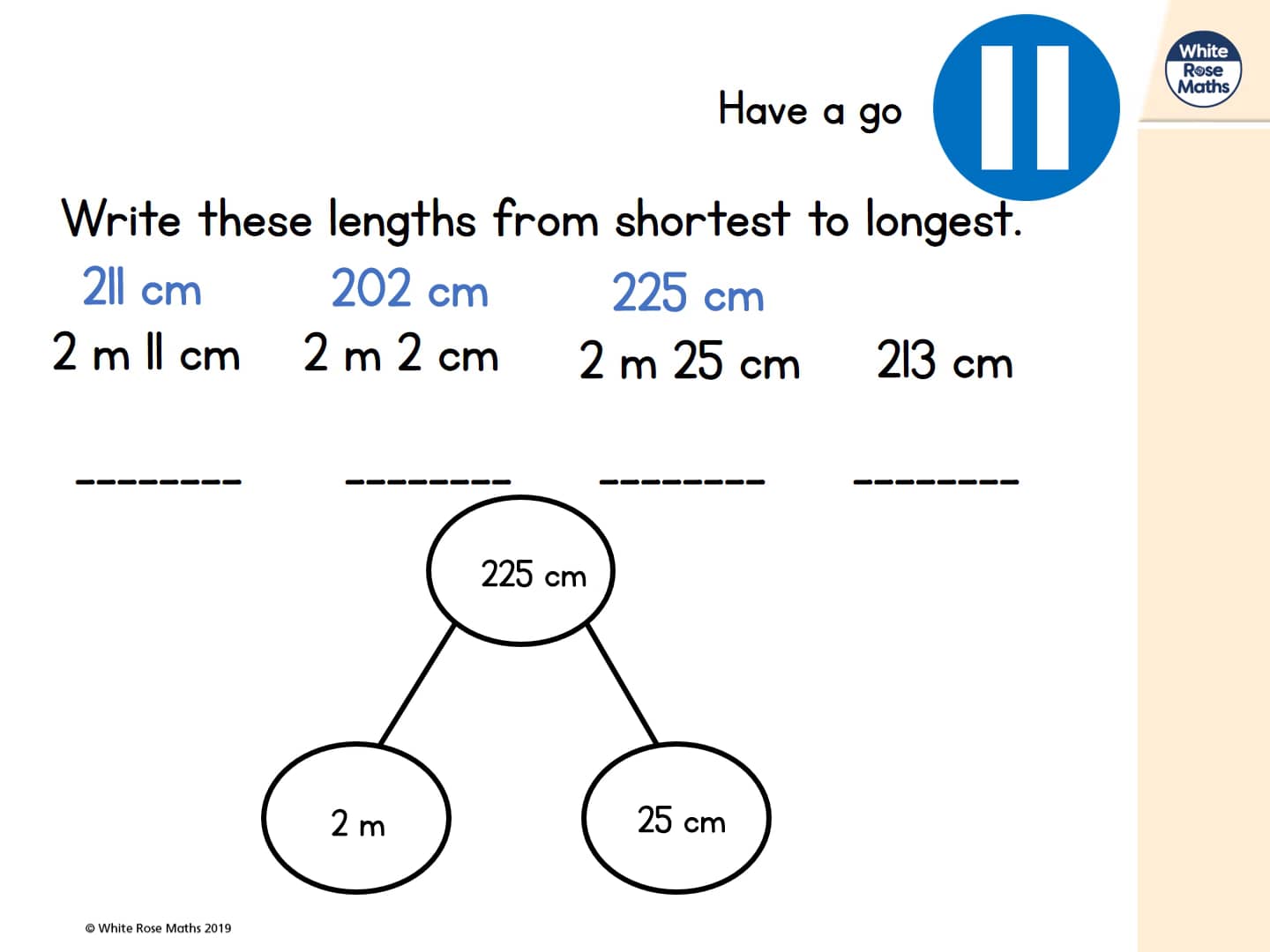 Year 3 - Week 7 - Lesson 4 - Compare length on Vimeo
